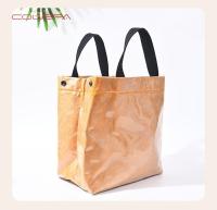 China Multi-Layer Vintage-Washed DuPont Paper Bag + Transparent PVC Waterproof Single-Shoulder Paper Shopping Tote Bags with Logo for sale