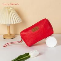 China DuPont Paper Handheld Cosmetic Bag Retro Travel Tyvek Paper Waterproof Portable Washable Paper Toiletry Makeup Organizer Bags for sale