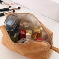 China DuPont Paper Handheld Cosmetic Bag Retro Travel Tyvek Paper Waterproof Portable Washable Paper Toiletry Makeup Organizer Bags for sale