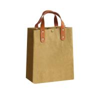 China Eco-Friendly Washable Kraft Paper Tote Bag Portable Luxury Commuting Pouch for Office Essentials Book Carryall for Daily Commute for sale