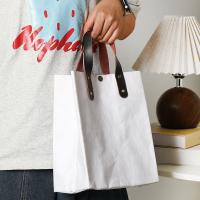 China Eco-Friendly Washable Kraft Paper Tote Bag Portable Luxury Commuting Pouch for Office Essentials Book Carryall for Daily Commute for sale