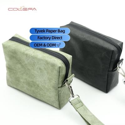 China Travel Essentials Tyvek Waterproof Toiletry Bag Cable Organizer Portable Holder Machine-Washable DuPont Paper Customizable Bag for sale