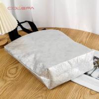 China DuPont Paper Bag with Silver Colored with Custom-Printed Logo Side-Handled Tote Bag No Bottom Large Capacity Carry Paper Bag for sale