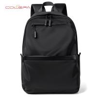 China Men's Business Polyester Backpack Large Capacity Laptop Black Portable Backpack Lightweight Soft Backpack Wholesale with Custom LOGO for sale