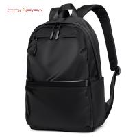 China Men's Business Polyester Backpack Large Capacity Laptop Black Portable Backpack Lightweight Soft Backpack Wholesale with Custom LOGO for sale