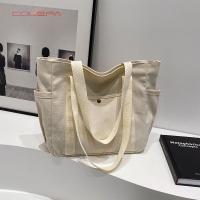 China Large Capacity Tote Canvas Bag Work & Outings Stylish Commuting Versatile Literary Student Style Book-Carrying Shoulder Bags for sale