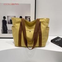 China Large Capacity Tote Canvas Bag Work & Outings Stylish Commuting Versatile Literary Student Style Book-Carrying Shoulder Bags for sale