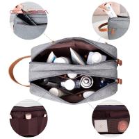 China Men's Travel Toiletry Bag Double-Layer Large Capacity Cosmetic Pouch Solid-Color Oxford Storage Bag Convenient Handheld Tote for sale