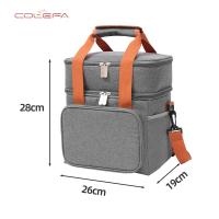 China Customizable Double-Layer Insulated Bag Oxford Portable Bags Large Capacity Picnic Lunch Box Bag Wholesale with LOGO for sale