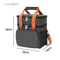 China Customizable Double-Layer Insulated Bag Oxford Portable Bags Large Capacity Picnic Lunch Box Bag Wholesale with LOGO for sale