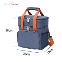 China Customizable Double-Layer Insulated Bag Oxford Portable Bags Large Capacity Picnic Lunch Box Bag Wholesale with LOGO for sale