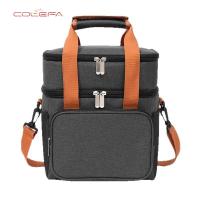 China Customizable Double-Layer Insulated Bag Oxford Portable Bags Large Capacity Picnic Lunch Box Bag Wholesale with LOGO for sale