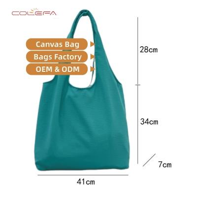 China Blank Canvas Tote Bag with Custom Logo Printing Colored Canvas Tote Bag Single-Shoulder Shopping Bag Eco-Friendly Wholesale for sale