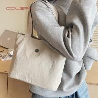 China Customized Casual Lightweight Minimalist Nylon Bag New Women's Tote Bag Simple Mini Versatile Handheld Book Storage Bag for sale
