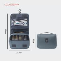 China New Korean-Style Travel Makeup Bag Large Capacity Hook-On Oxford Toiletry Pouch Foldable Storage Bag Convenient Handheld Carry Bags for sale