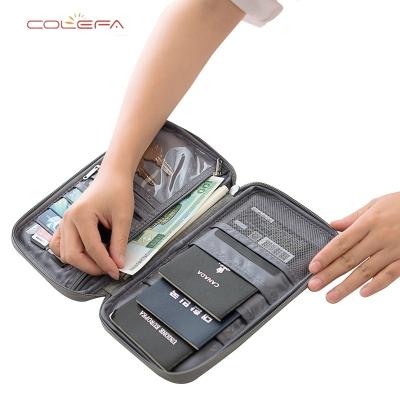 China Large Capacity Passport Holder European American Style Multi-Functional Oxford Cationic Travel Waterproof ID Card Bag Wholesale for sale