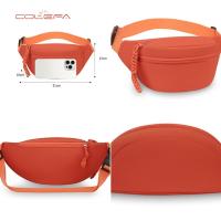 China Nylon Casual Minimalist Chest Bag Orange Trendy 2026 New Style Sports Waist Bag Unisex Commuting Outing Versatile Shoulder Bag for sale