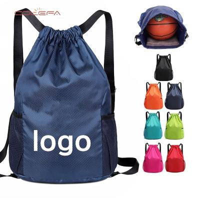 China Oxford Made Soccer/Basketball Large Capacity Outdoor Drawstring Backpack for Sports Training & Fitness Factory Direct with LOGO for sale