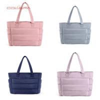 China Polyester Cotton-Filled Tote Bags Custom Women's Shoulder Large Capacity Tote Bag Travel Laptop Bag Premium Quality with LOGO for sale