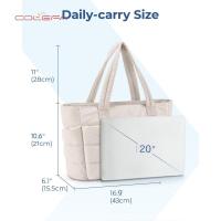China Polyester Cotton-Filled Tote Bags Custom Women's Shoulder Large Capacity Tote Bag Travel Laptop Bag Premium Quality with LOGO for sale