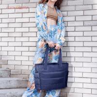 China Polyester Cotton-Filled Tote Bags Custom Women's Shoulder Large Capacity Tote Bag Travel Laptop Bag Premium Quality with LOGO for sale
