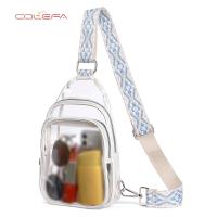 China Bestselling PVC Clear Chest Bag Approved for Concerts Music Festivals and Stadium Security Check Transparent Crossbody Chest Bag for sale
