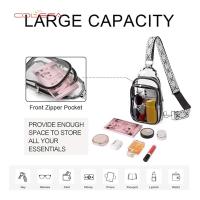 China Bestselling PVC Clear Chest Bag Approved for Concerts Music Festivals and Stadium Security Check Transparent Crossbody Chest Bag for sale