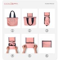China Foldable Supermarket Shopping Bags Oxford Made Eco-Friendly Portable Large Capacity with Drawstring Tote Waterproof Grocery Bag for sale