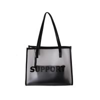 China Transparent Jelly Color Tote Bag for Women 2026 PVC New Arrival Trendy Korean Style Fashion Bag Single-Shoulder Printed Tote Bag for sale
