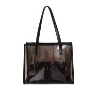 China Transparent Jelly Color Tote Bag for Women 2026 PVC New Arrival Trendy Korean Style Fashion Bag Single-Shoulder Printed Tote Bag for sale
