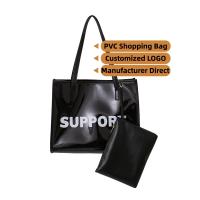 China Transparent Jelly Color Tote Bag for Women 2026 PVC New Arrival Trendy Korean Style Fashion Bag Single-Shoulder Printed Tote Bag for sale