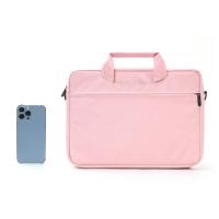 China Custom Laptop Shoulder Bag with Large Capacity Inner Pouch Polyester Fashion Crossbody Portable Computer Bags Portable with LOGO for sale
