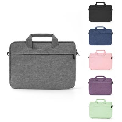 China Custom Laptop Shoulder Bag with Large Capacity Inner Pouch Polyester Fashion Crossbody Portable Computer Bags Portable with LOGO for sale