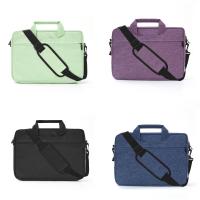China Custom Laptop Shoulder Bag with Large Capacity Inner Pouch Polyester Fashion Crossbody Portable Computer Bags Portable with LOGO for sale