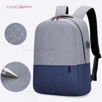 China Oxford Cloth Contrast Color Backpack for Men Business Travel 15-inch Laptop Bag Stylish Outdoor Backpack Wholesale with LOGO for sale