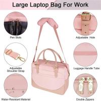 China Custom Wholesale Oxford Fabric Women's Pink Multifunctional Travel Bags Waterproof Laptop-Friendly Briefcase with Custom Logo for sale