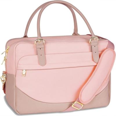 China Custom Wholesale Oxford Fabric Women's Pink Multifunctional Travel Bags Waterproof Laptop-Friendly Briefcase with Custom Logo for sale