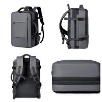 China Oxford Waterproof Business Backpack Expandable Large Capacity Travel Bag for Business Trips Multifunctional Laptop Case Backpack for sale