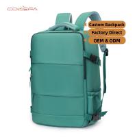 China New Green Oxford Multi-Functional Backpack College Student Laptop Bag Travel Book Bag Waterproof Outdoor Short Trip Backpack for sale