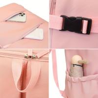 China Multifunctional Unisex Backpack for College Students Oxford Made Pink Travel Waterproof Outdoor Backpack for Short Business Trip for sale