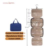 China Polyester Toiletry Bags Travel Pouch with Hanging Hook Waterproof Cosmetic Bag Business Trip Organizer Full-Size Hook Handbag for sale