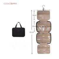 China Polyester Toiletry Bags Travel Pouch with Hanging Hook Waterproof Cosmetic Bag Business Trip Organizer Full-Size Hook Handbag for sale