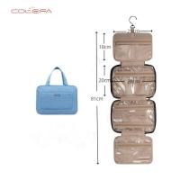 China Polyester Toiletry Bags Travel Pouch with Hanging Hook Waterproof Cosmetic Bag Business Trip Organizer Full-Size Hook Handbag for sale