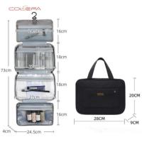 China Polyester Toiletry Bags Travel Pouch with Hanging Hook Waterproof Cosmetic Bag Business Trip Organizer Full-Size Hook Handbag for sale