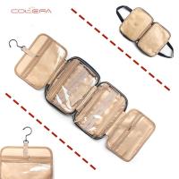 China Polyester Toiletry Bags Travel Pouch with Hanging Hook Waterproof Cosmetic Bag Business Trip Organizer Full-Size Hook Handbag for sale