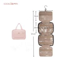 China Polyester Toiletry Bags Travel Pouch with Hanging Hook Waterproof Cosmetic Bag Business Trip Organizer Full-Size Hook Handbag for sale