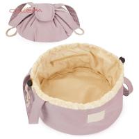 China New Arrival Large Capacity Portable Polyester Drawstring Cosmetic Bag Travel Toiletry Pouch Fashion Makeup Brush Organizer for sale