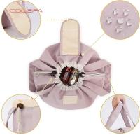 China New Arrival Large Capacity Portable Polyester Drawstring Cosmetic Bag Travel Toiletry Pouch Fashion Makeup Brush Organizer for sale
