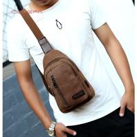 China New Men's Chest Bag Casual Sports Shoulder Canvas Durable Crossbody Chest Bag for Construction Work Wholesale Customized Bags for sale