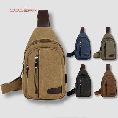 China New Men's Chest Bag Casual Sports Shoulder Canvas Durable Crossbody Chest Bag for Construction Work Wholesale Customized Bags for sale